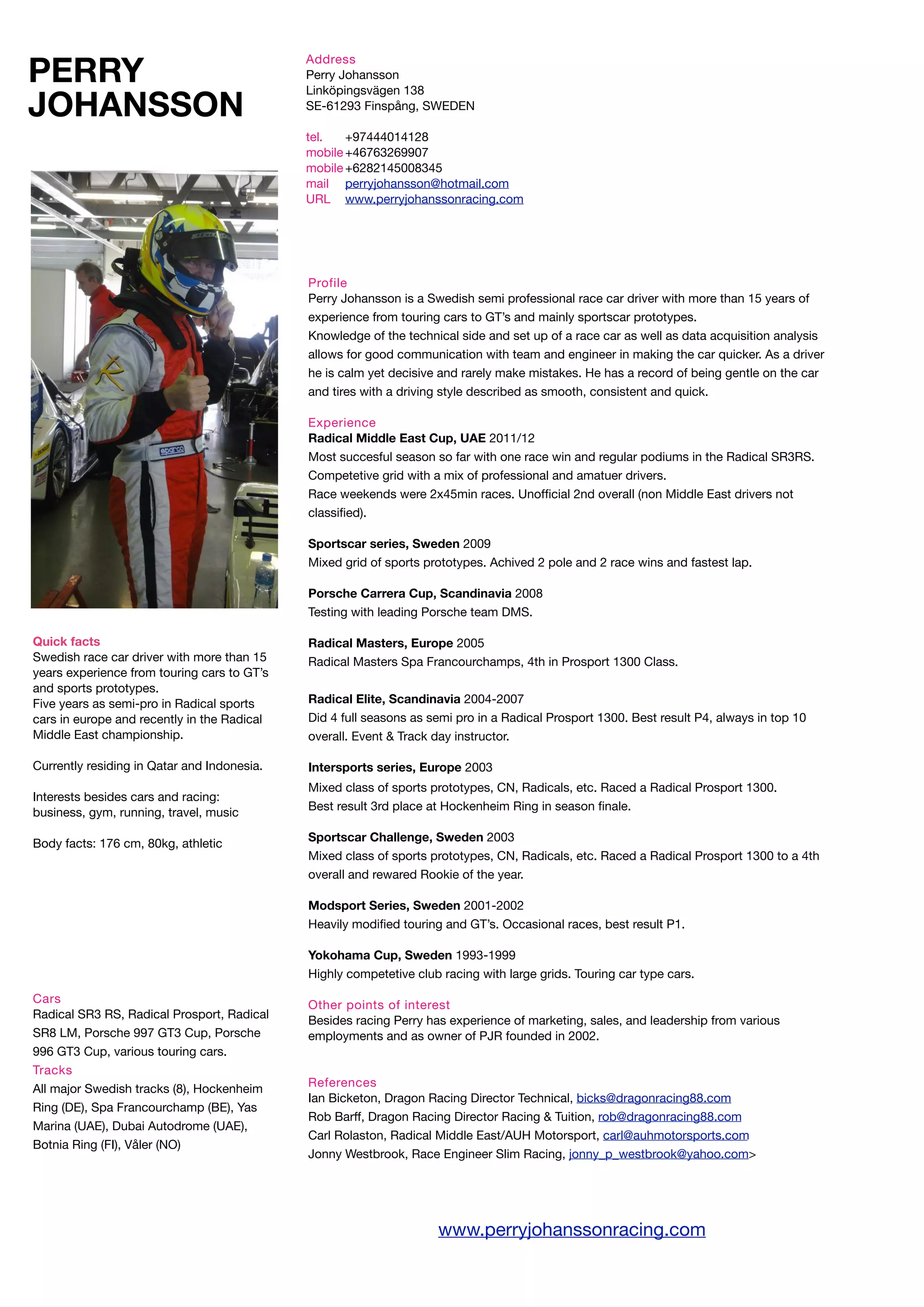 Perry Driver CV 2013 rev1 | PDF