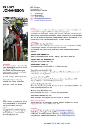 Perry Driver CV 2013 rev1 | PDF