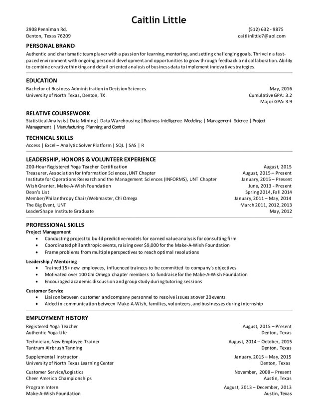 Caitlin Little Resume | PDF Caitlin Little Resume | PDF