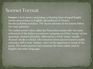 The Sonnet | PPT
