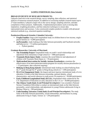 Statistics Portfolio | PDF