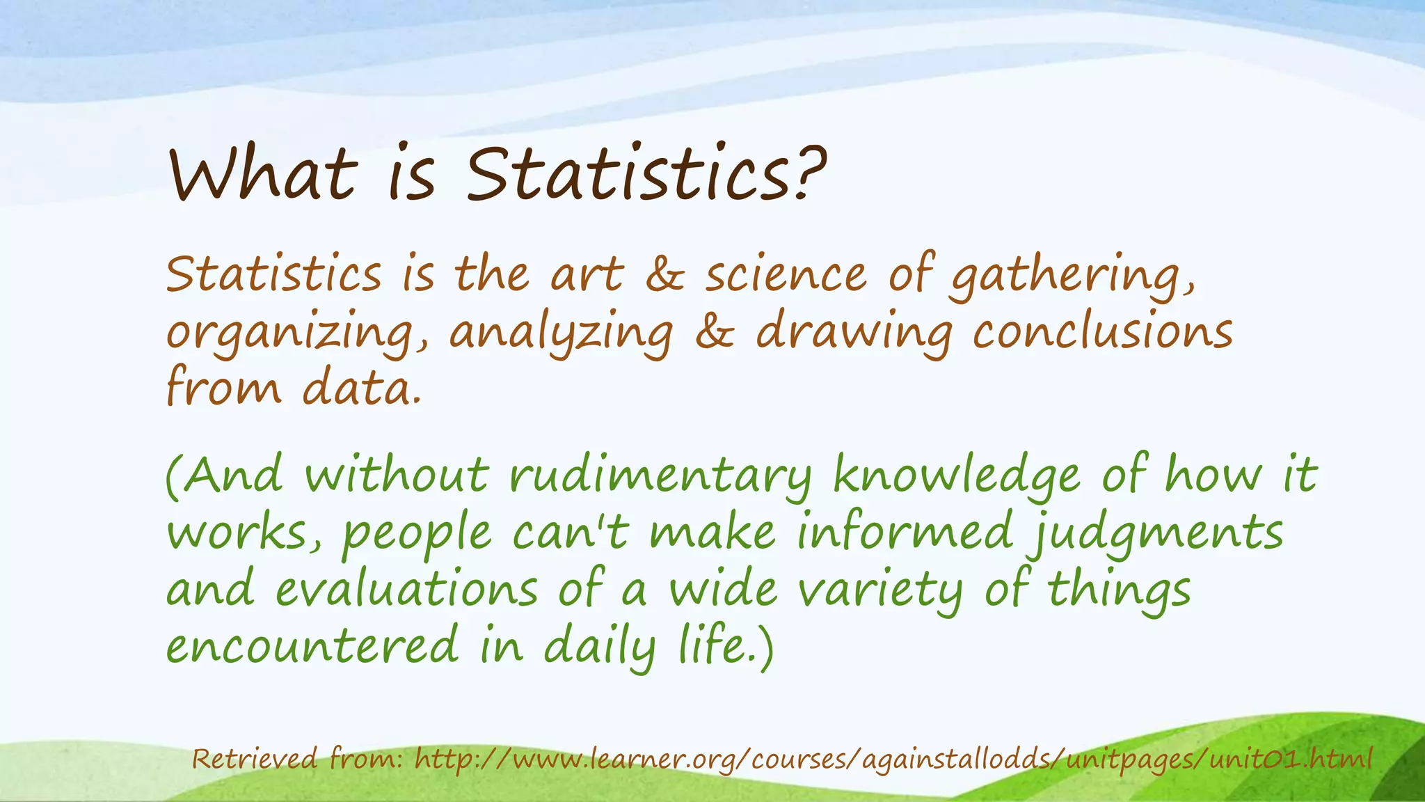 Statistics & Probability in the Classrooms | PPTX
