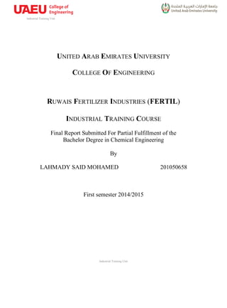 Industrial Report on Urea Production | PDF