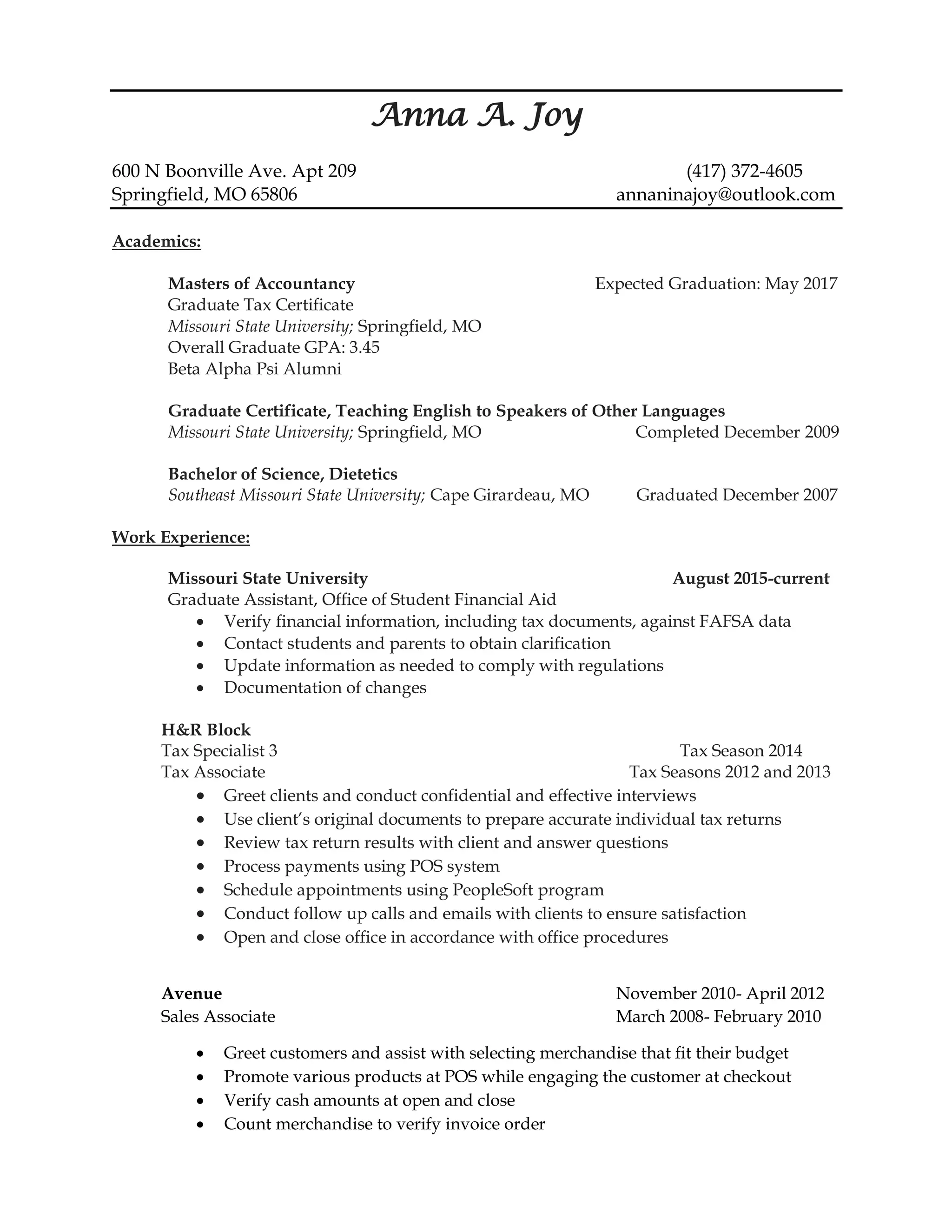 2017 Resume-Anna Joy-pdf | PDF