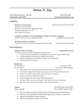 2017 Resume-Anna Joy-pdf | PDF