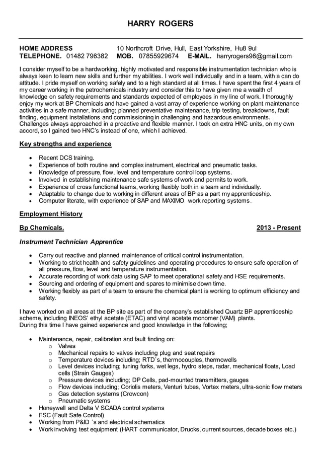 HARRY ROGERS CV | PDF | Free Download