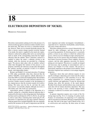 ELECTROLESS DEPOSITION OF NICKEL ONTO SURFACES | PDF
