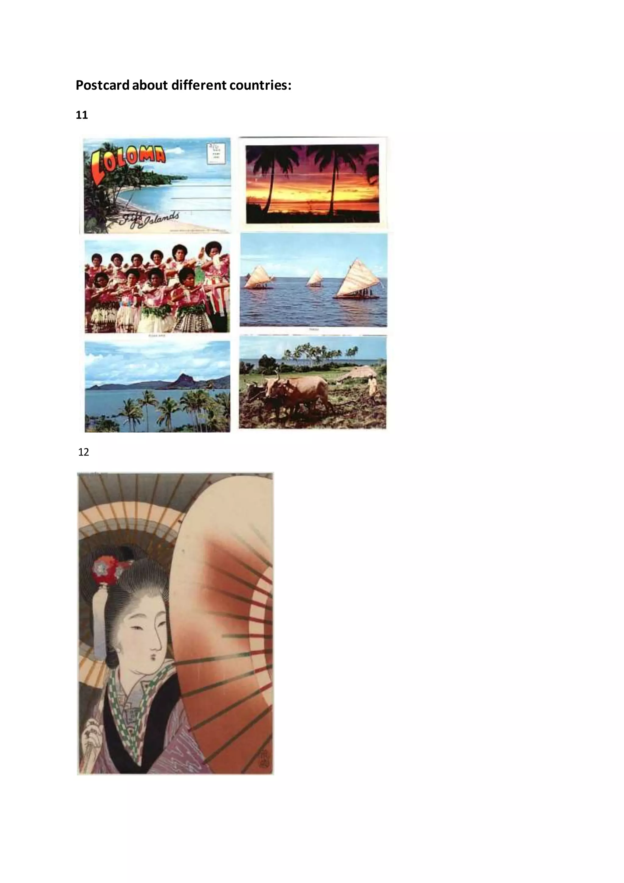 Year 8 Lesson Postcards From different Eras And Resources | DOCX