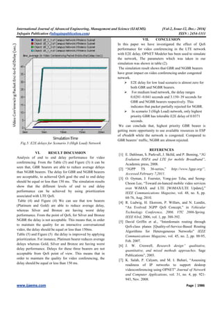 end to end delay performance analysis of video conferencing over lte | PDF