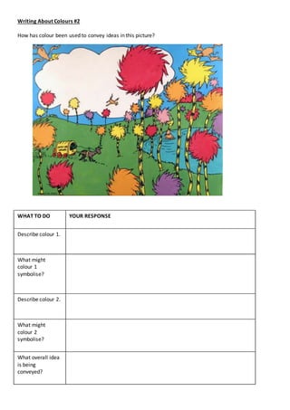 writing about colours | DOCX