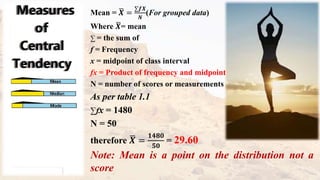 measures of central tendencies | PPTX