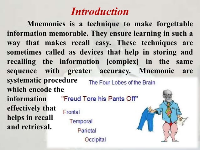 mnemonics in English | PPT