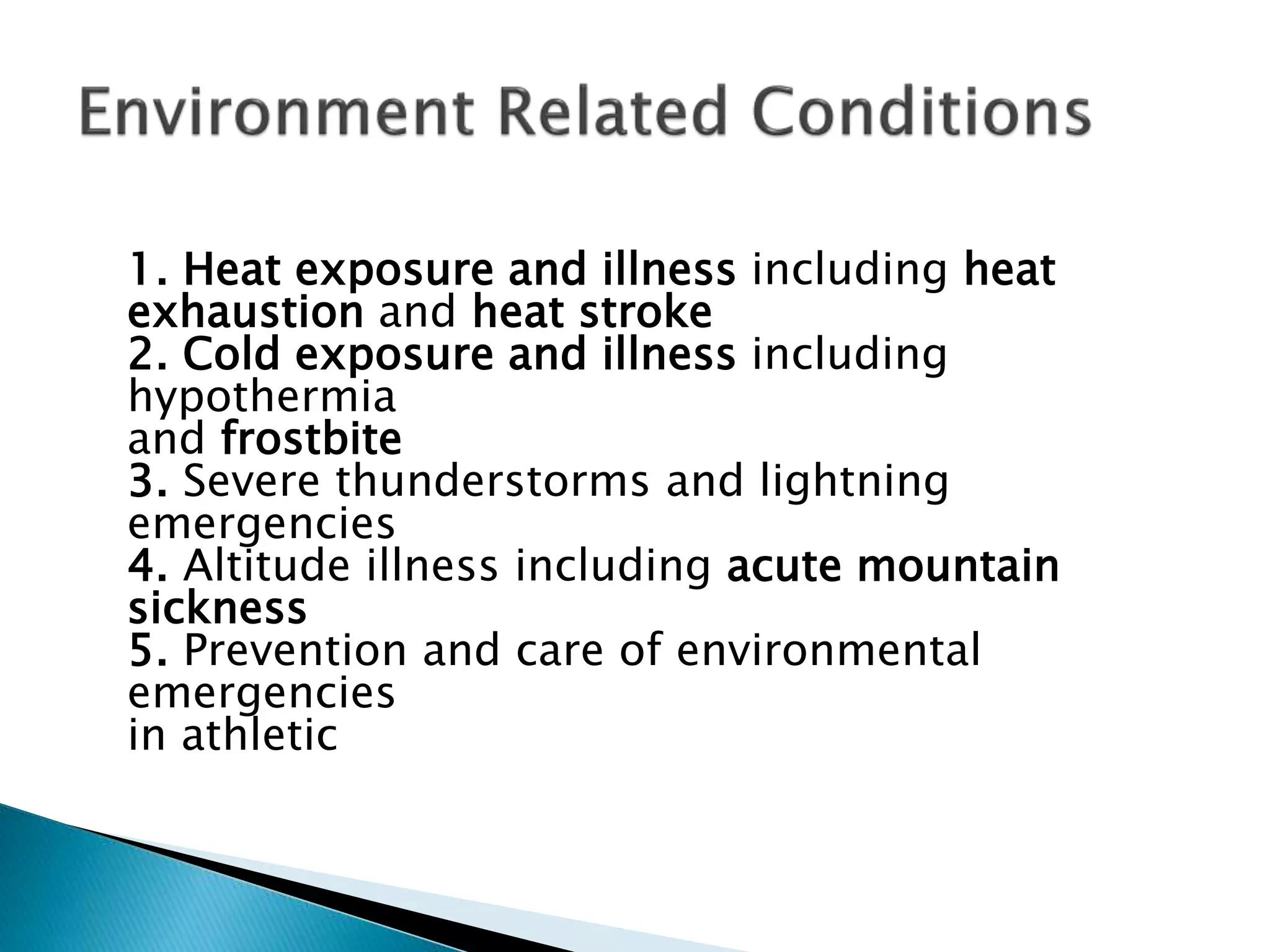 Chapter 8 Environment Related Conditions | PPTX