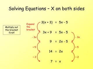 8) Equations with X on both sides (Higher).ppt