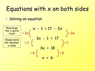 8) Equations with X on both sides (Higher).ppt