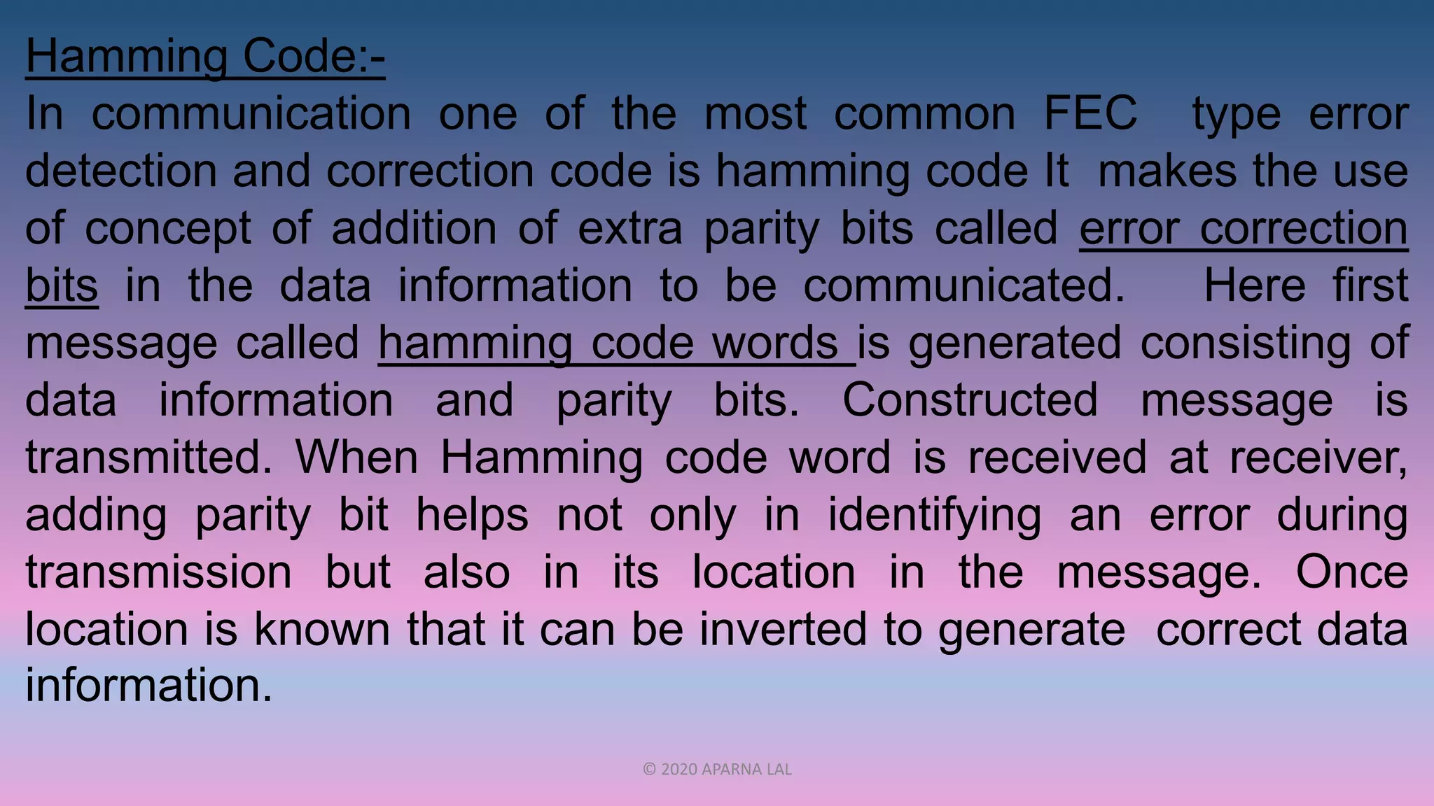 Error Handling Codes Pptx Computer Networking Computing