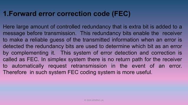 error handling codes | PPTX | Computer Networking | Computing