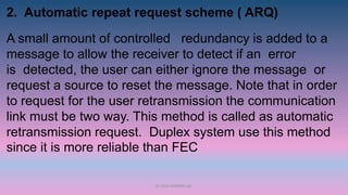error handling codes | PPTX | Computer Networking | Computing