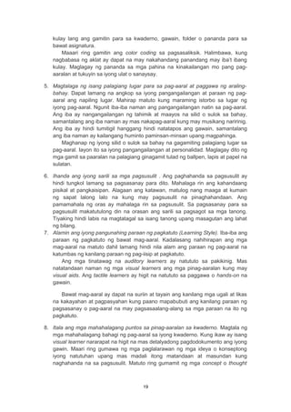 Edukasyon sa Pagpapakatao Modyul para sa Mag-aaral Grade 7 | DOC