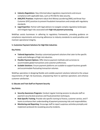 8 Essential Strategies For Managing High Risk Payment Processing | PDF