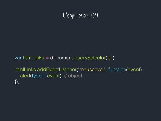 Javascript #8 : événements