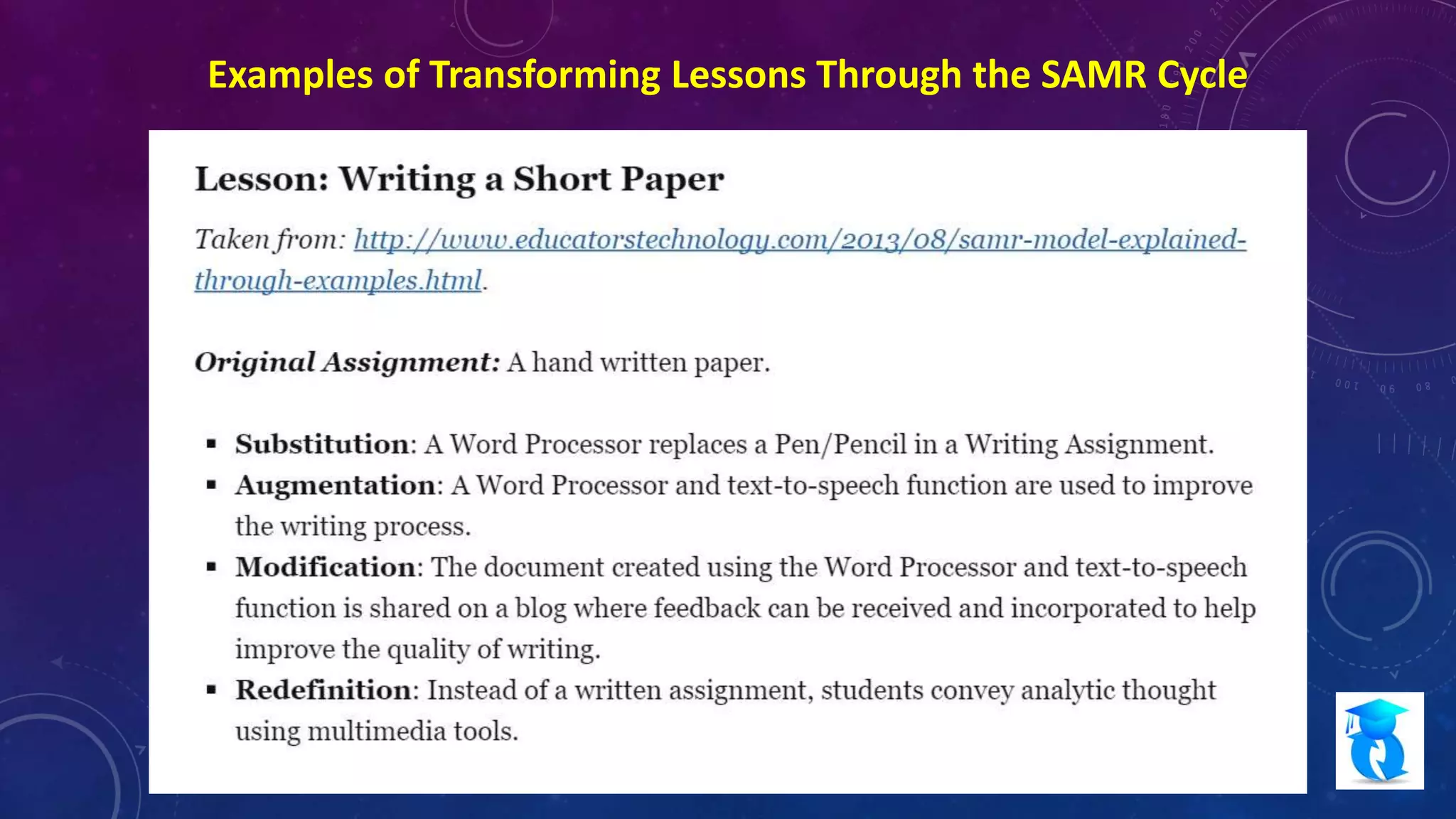 8 Examples of Transforming Lessons Through the SAMR Model | PPTX