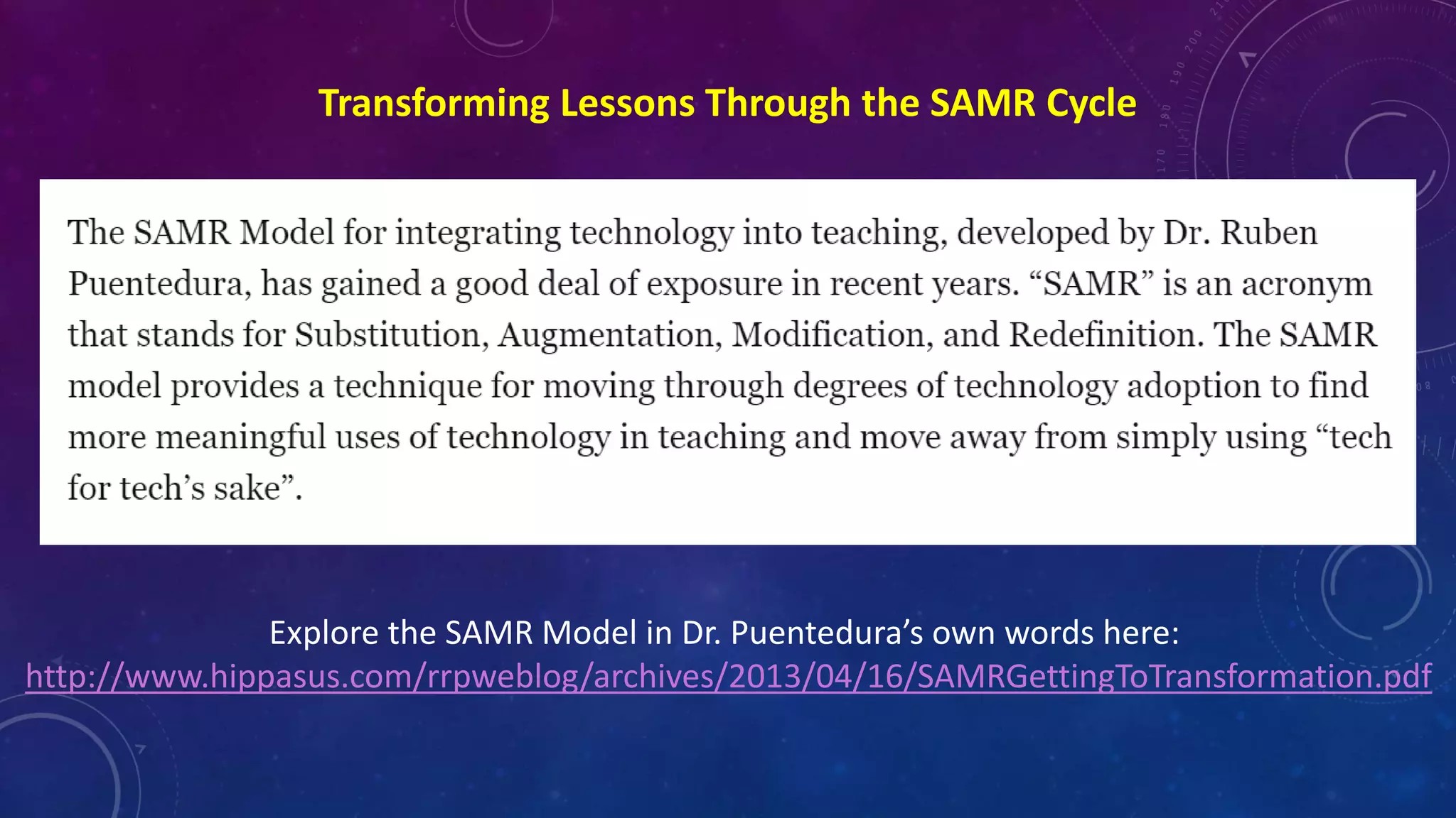 8 Examples of Transforming Lessons Through the SAMR Model