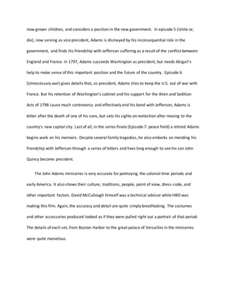 Historicrizing John Adams | DOCX | History | Genres