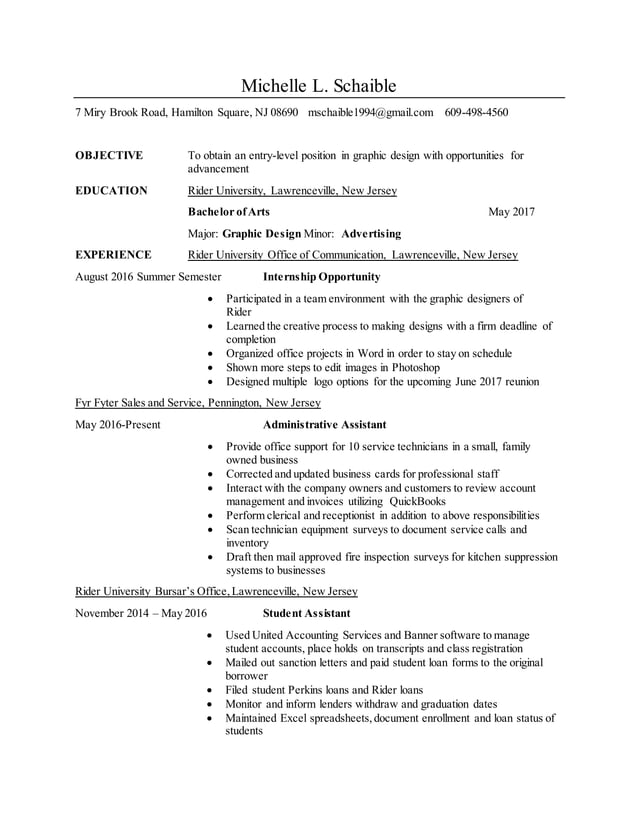 Schaible, Michelle Resume | DOCX