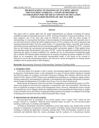 MICROTEACHING TO TRAINING OF TEACHING ABILITY FOR TEACHER CANDIDATE.PDF