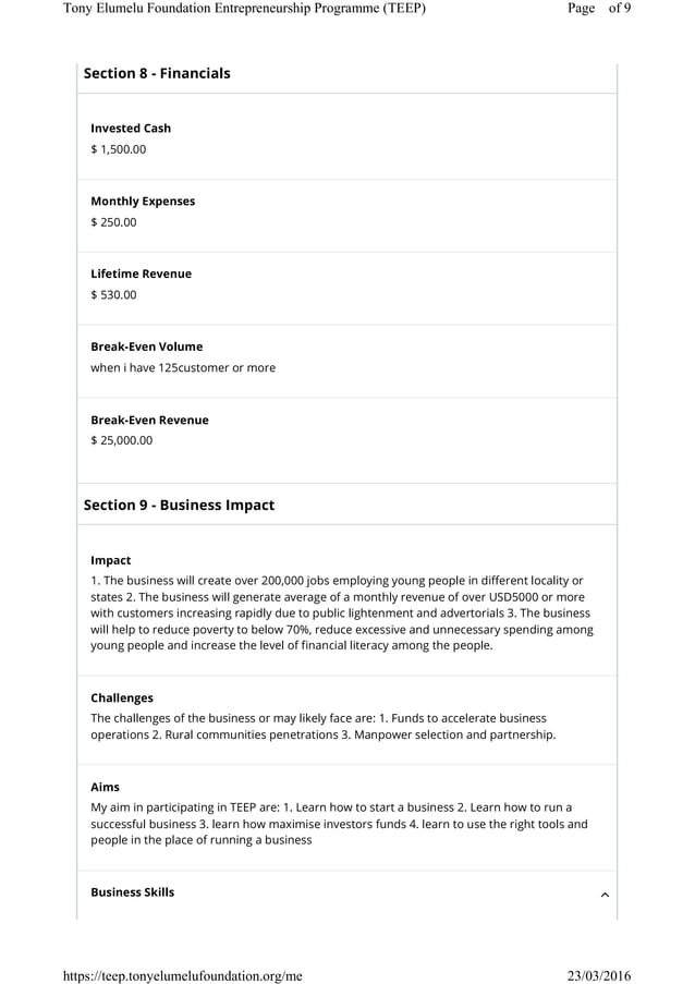TEEP APPLICATION FORM | PDF