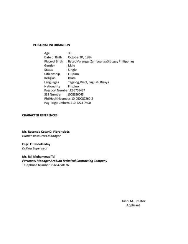 Junril Limatoc CV | PDF