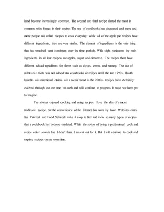 Report 10 Recipe Analysis | DOCX