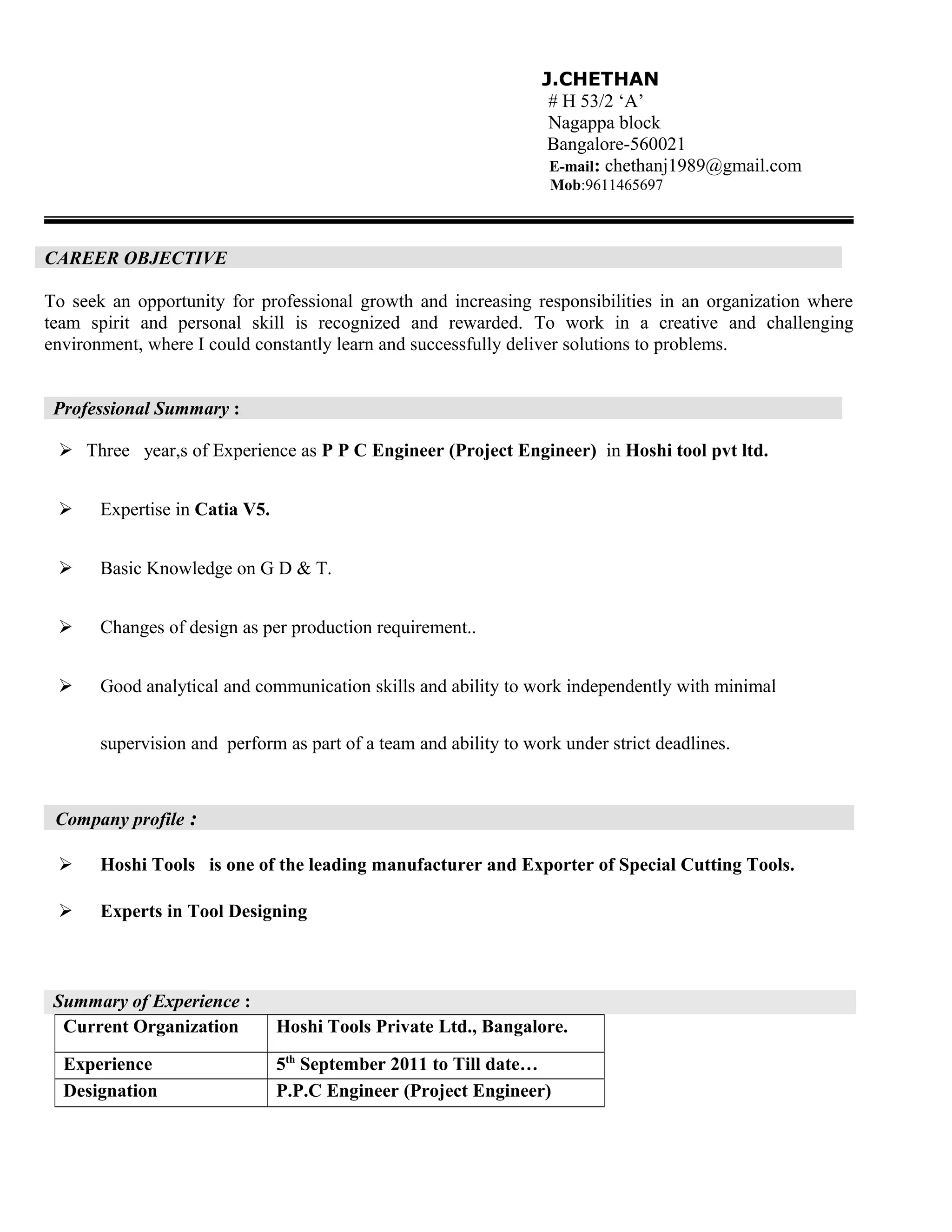 CHETHAN new (1) | DOC | Civil Engineering Industry | Industries