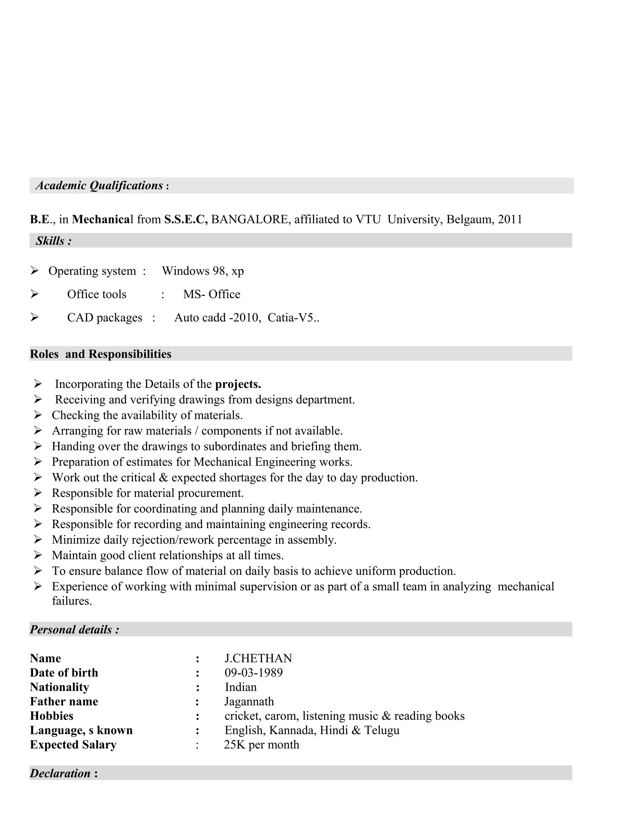 CHETHAN new (1) | DOC | Civil Engineering Industry | Industries