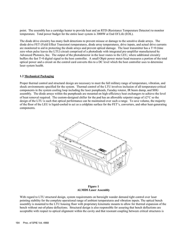 ALMDS Laser System - SPIE | PDF