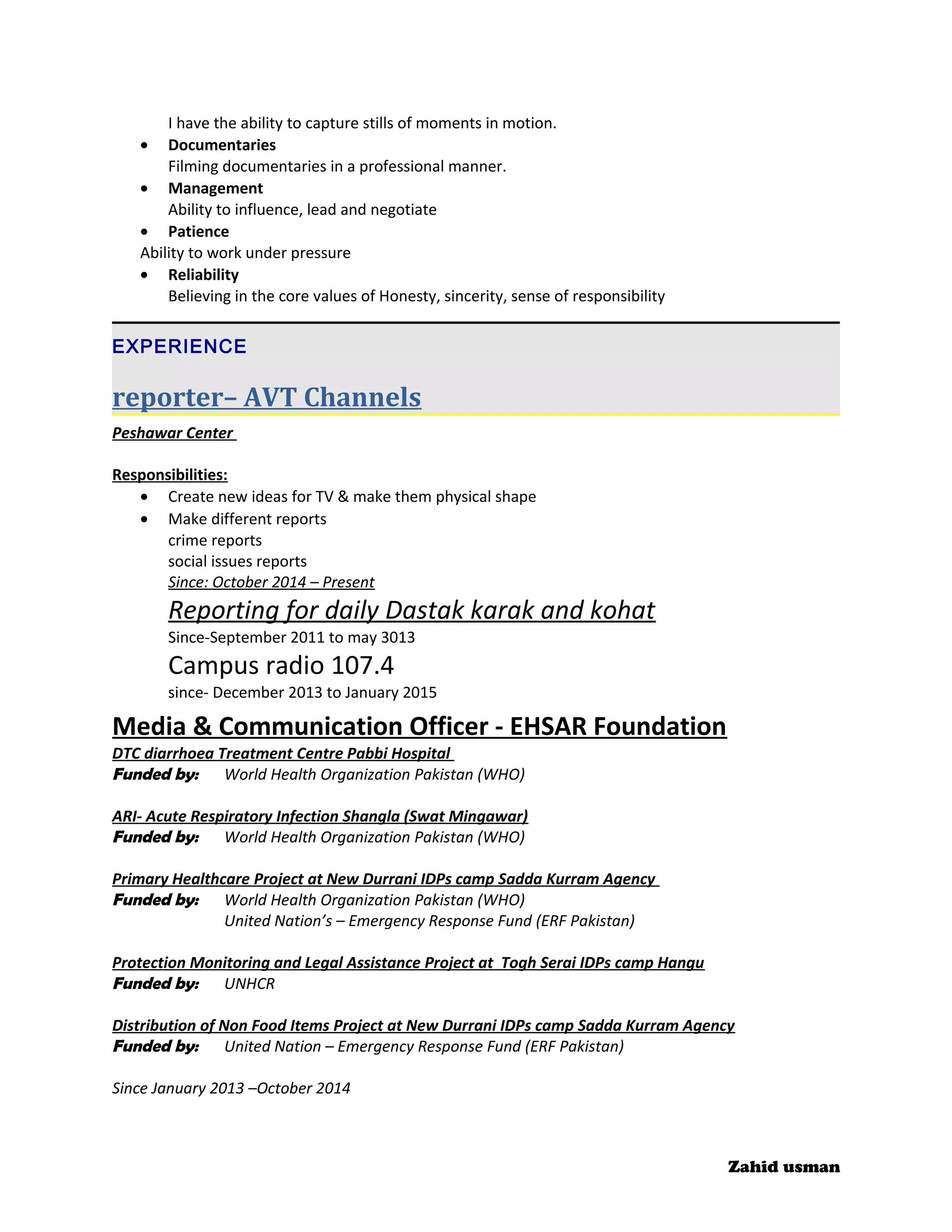 zahid usman cv (2) | DOC