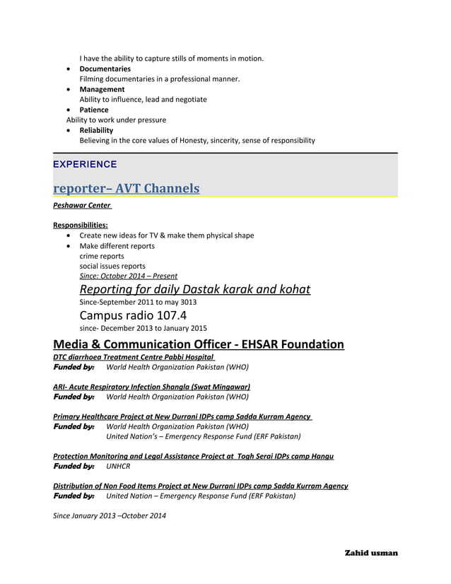 zahid usman cv (2) | DOC