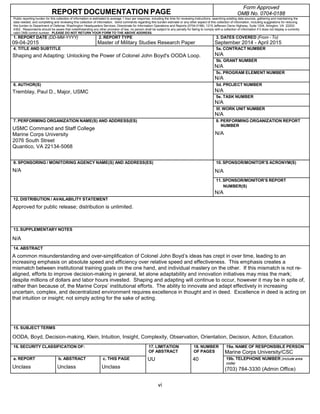 Shaping and Adapting - Unlocking the Power of Colonel John Boyd's OODA ...