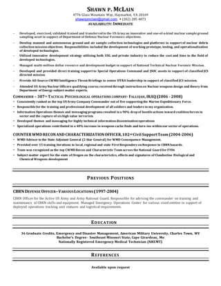 McLain-Resume CWMD Jan16 | DOCX