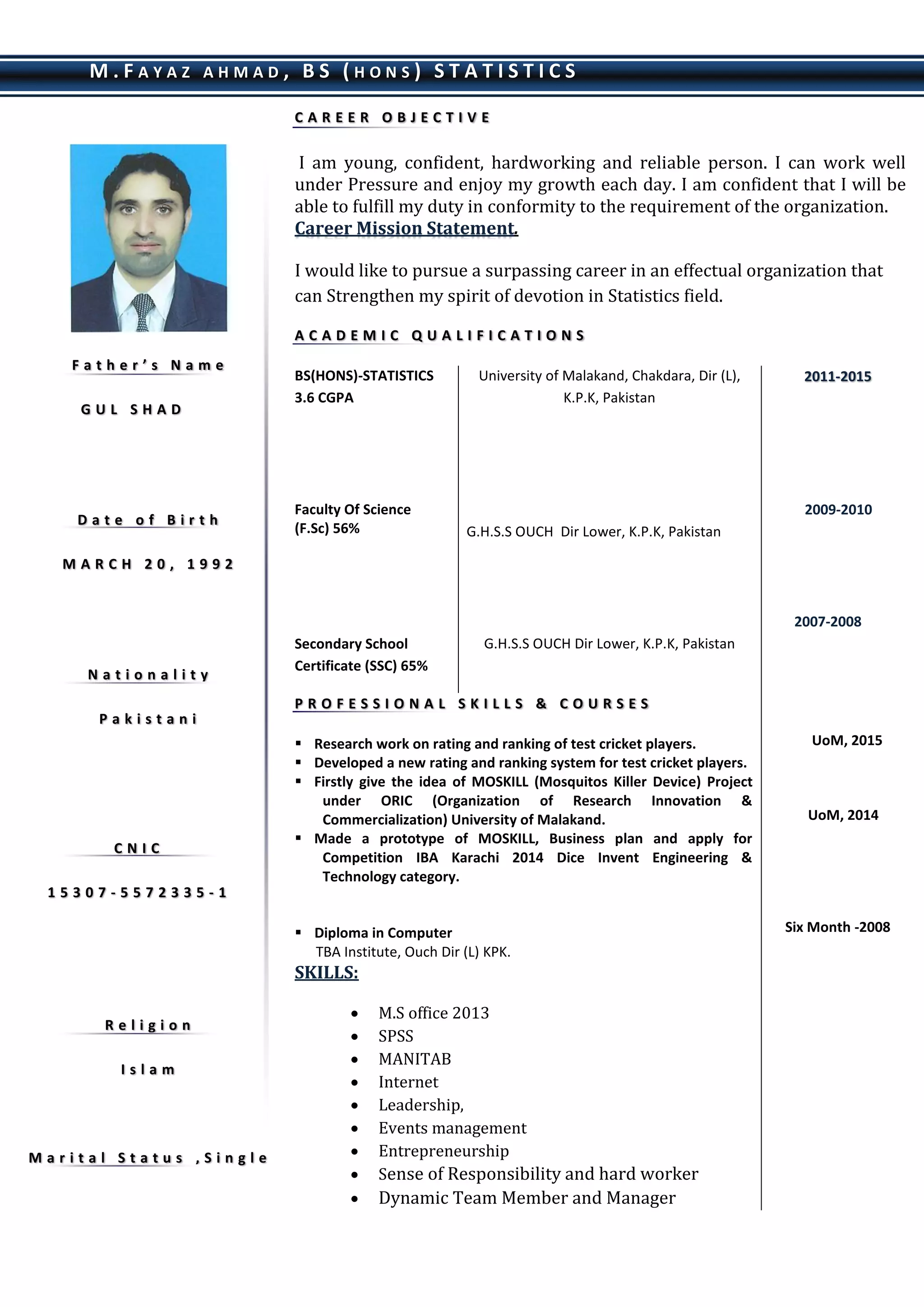 FAYAZ CV | PDF