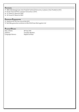 anish Resume | DOCX | Logistics | Business