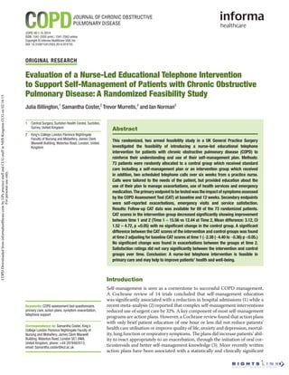 julia Billington research | PDF