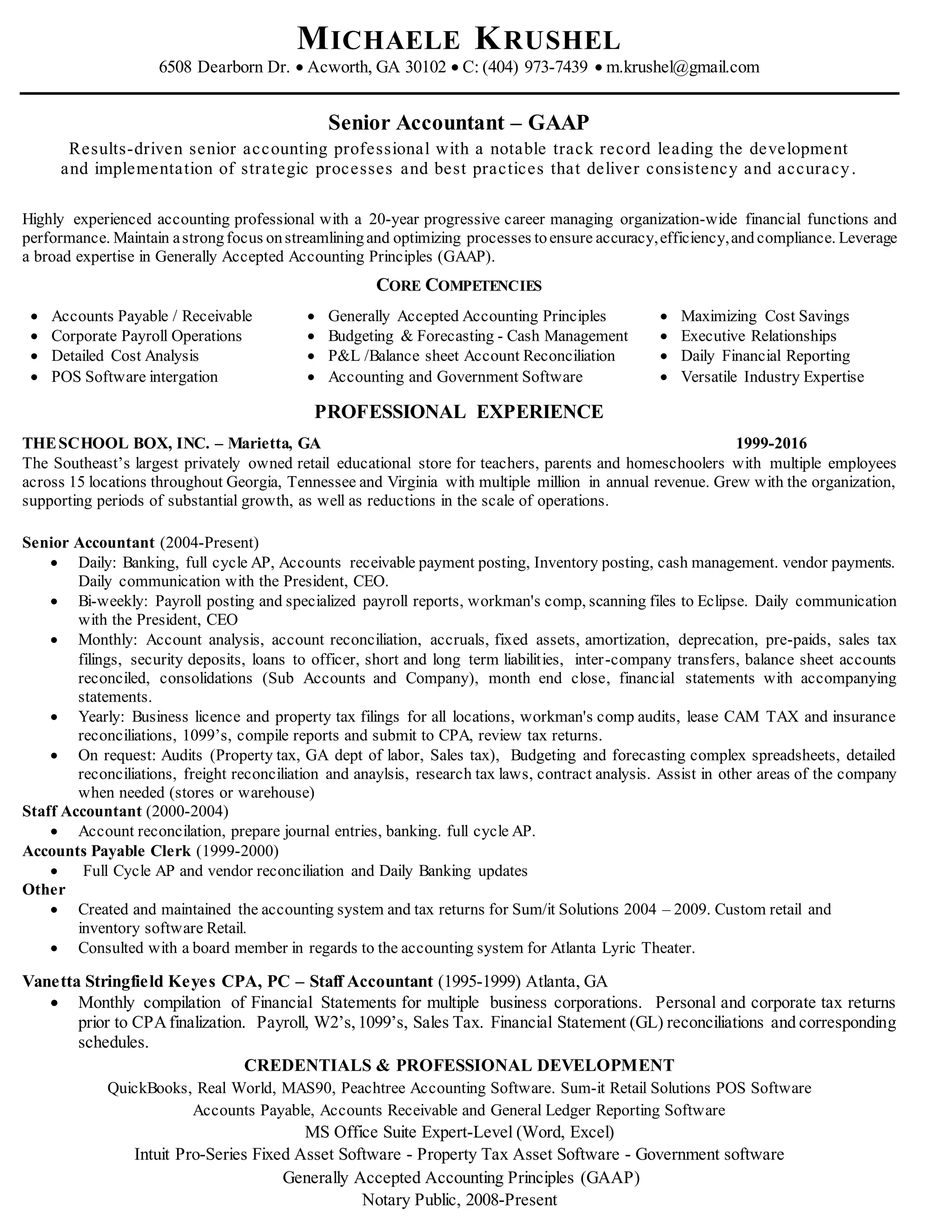 Michaele Krushel Resume 2 | DOCX