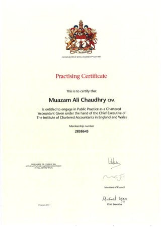 ICAEW-Practicing Certificate | PDF
