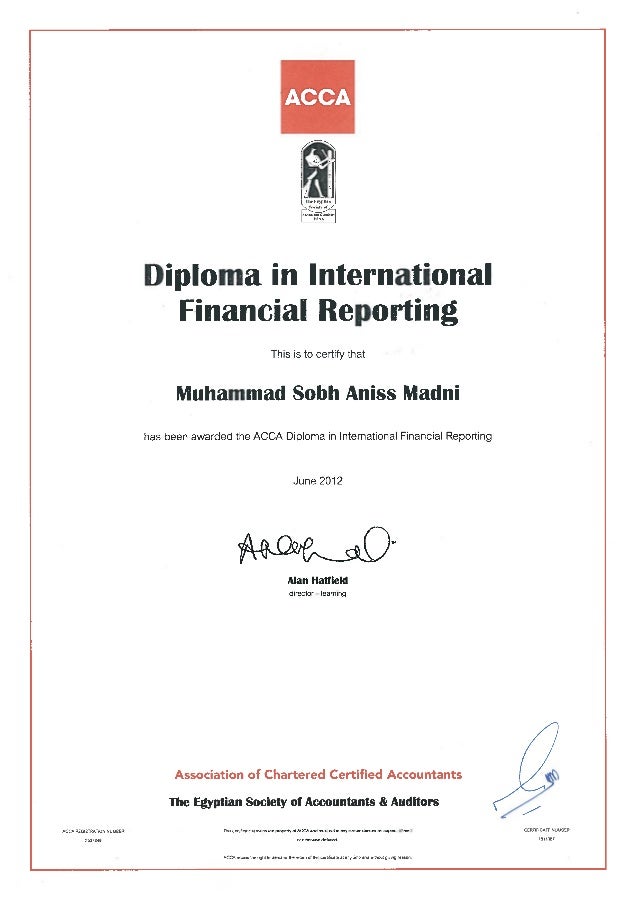 Dip IFR from ACCA, ESAA