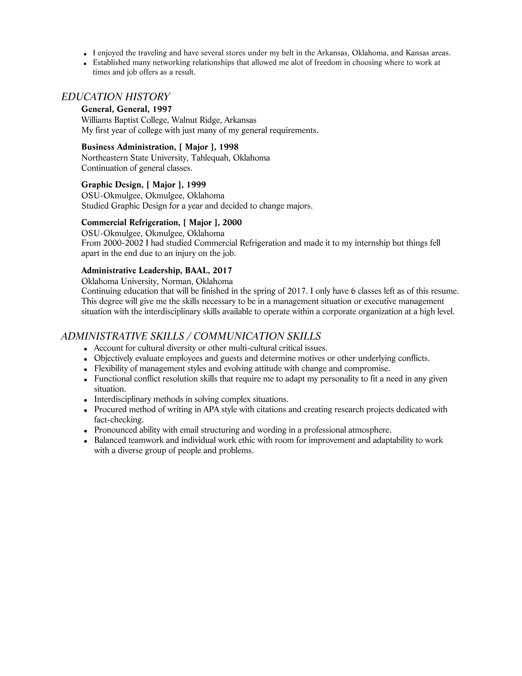 resume2 | PDF | Business Administration | Business