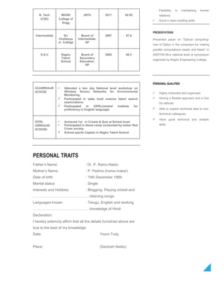 PRSN NEW RESUME | PDF | Internet | Computing