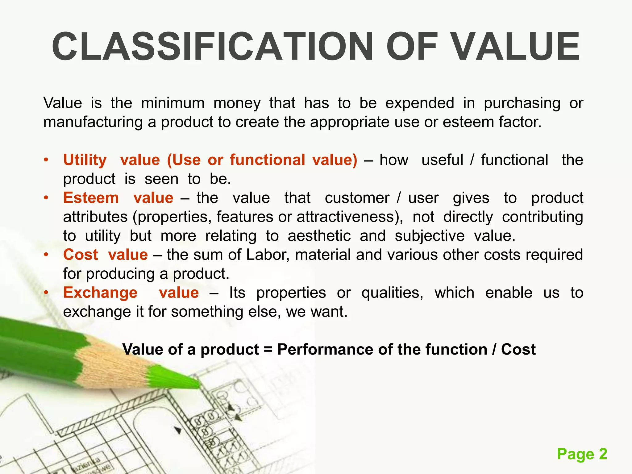 Value analysis | PPTX