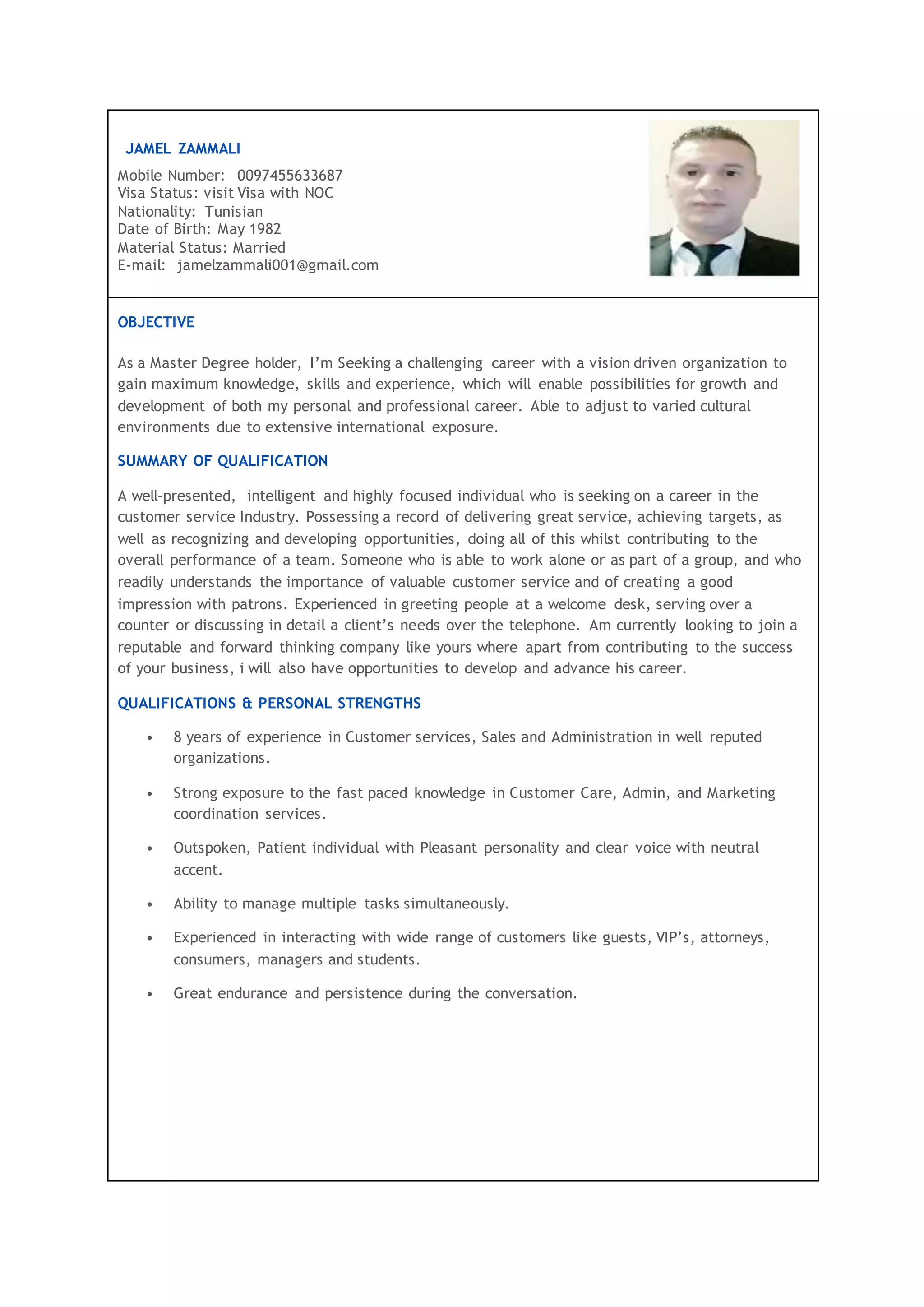 jamel zammali sales cv | DOCX